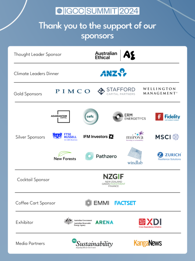 IGCC Summit 2024: Mission 1.5°: Key Moments - Investor Group on Climate ...